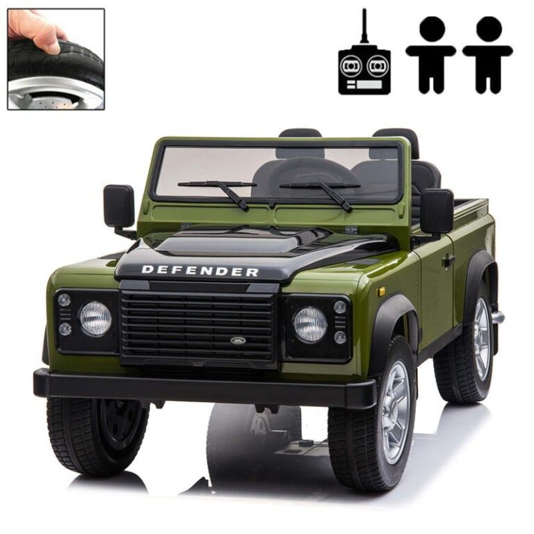 Elbil Land Rover Defender 4WD, Grön – Elbil barn