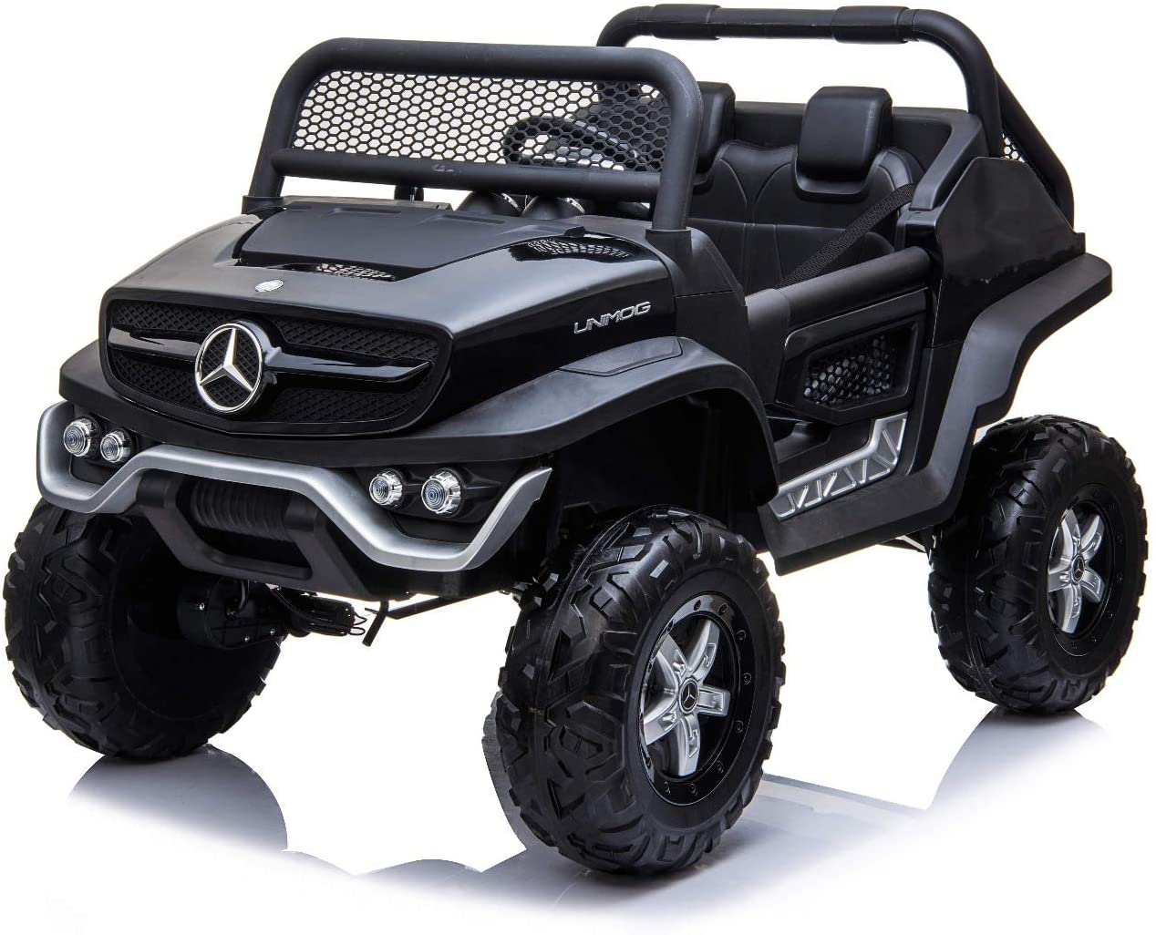 Elbil Mercedes Unimog 4WD, Svart – Elbil barn